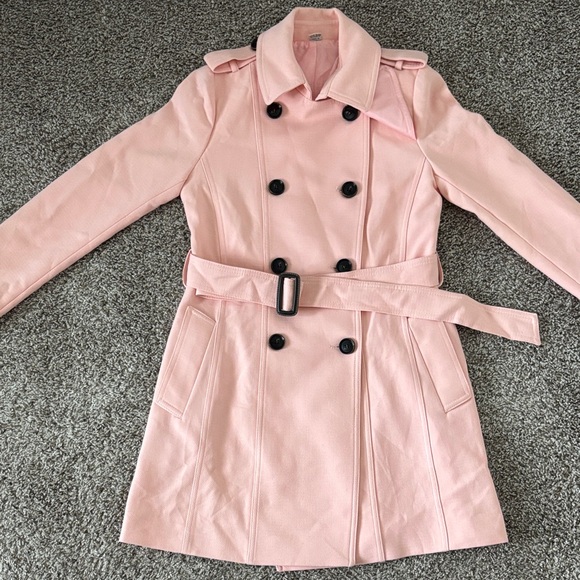 Jackets & Coats | Sale Womens Made In Korea Candy Pink Doublebreasted ...